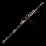 Tang Dao | Handmade Chinese Tang Dao Sword With Black Rayskin Scabbard ...