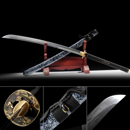 Real Damascus Steel Sword For Sale - TrueKatana