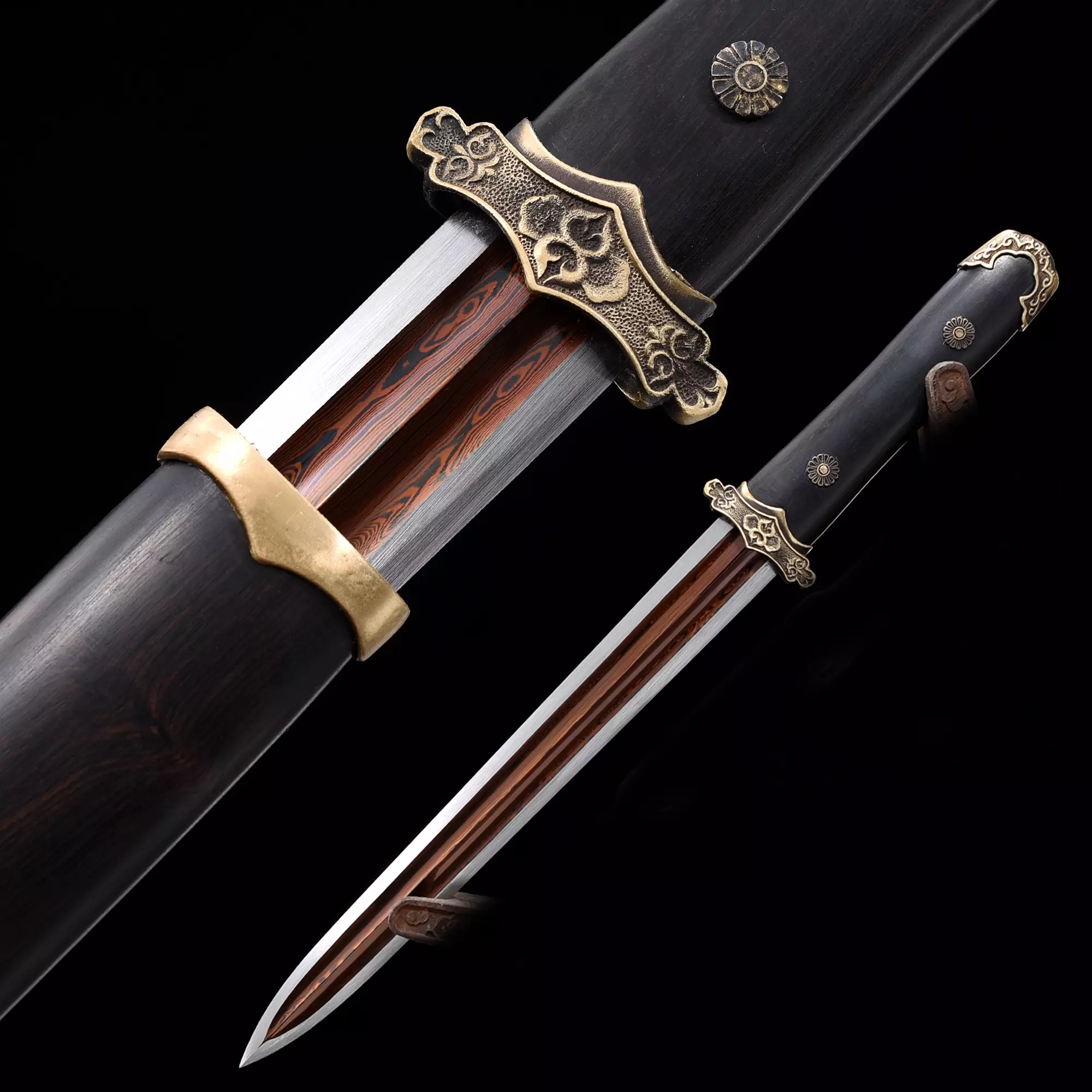 Chinese Short Sword | Handmade Chinese Short Sword Pattern Steel Han ...