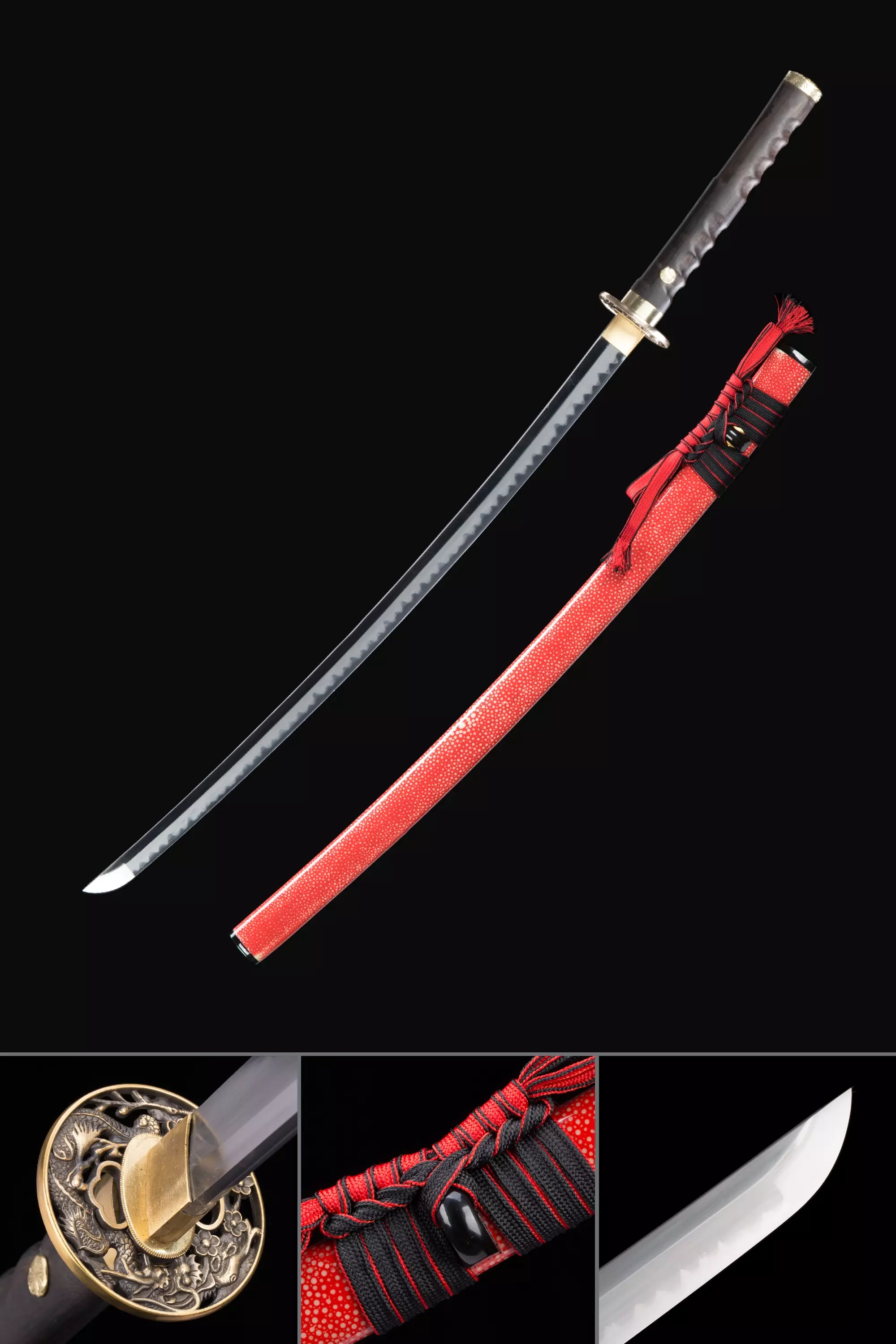 Real Katana | Handmade Real Japanese Katana Sword T10 Folded Clay ...