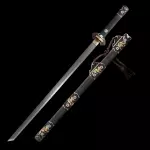 Tang Dao | Handmade Chinese Tang Dao Sword With Black Rayskin Scabbard ...