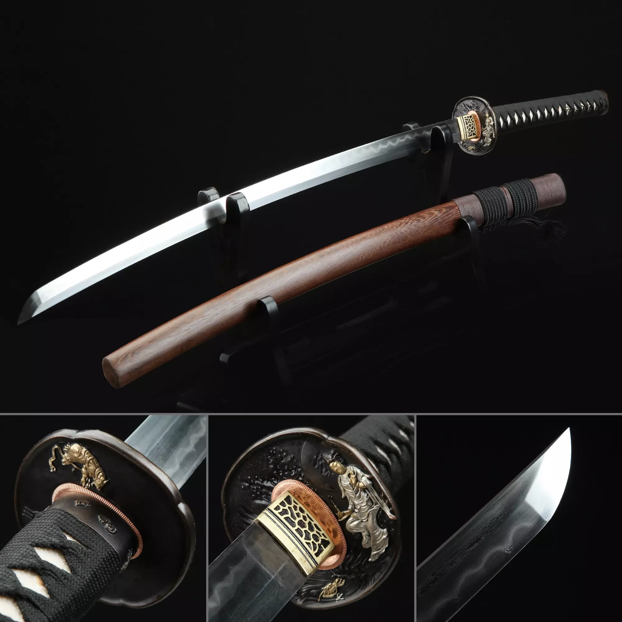 High Quality Katana | Handmade Samurai Sword Pattern Steel Real Hamon ...