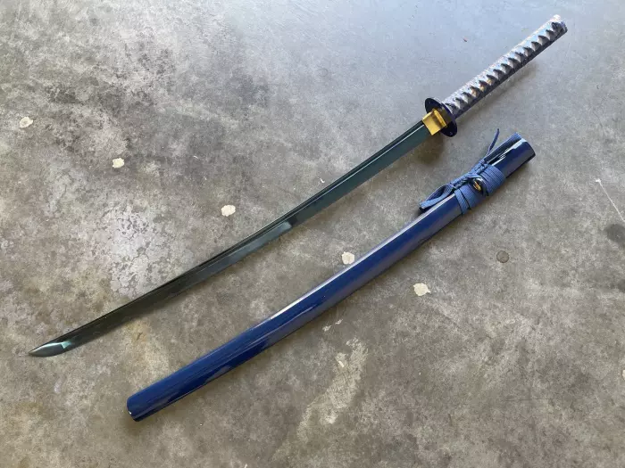 Blue Katana | Handmade Japanese Samurai Sword 1045 Carbon Steel With ...