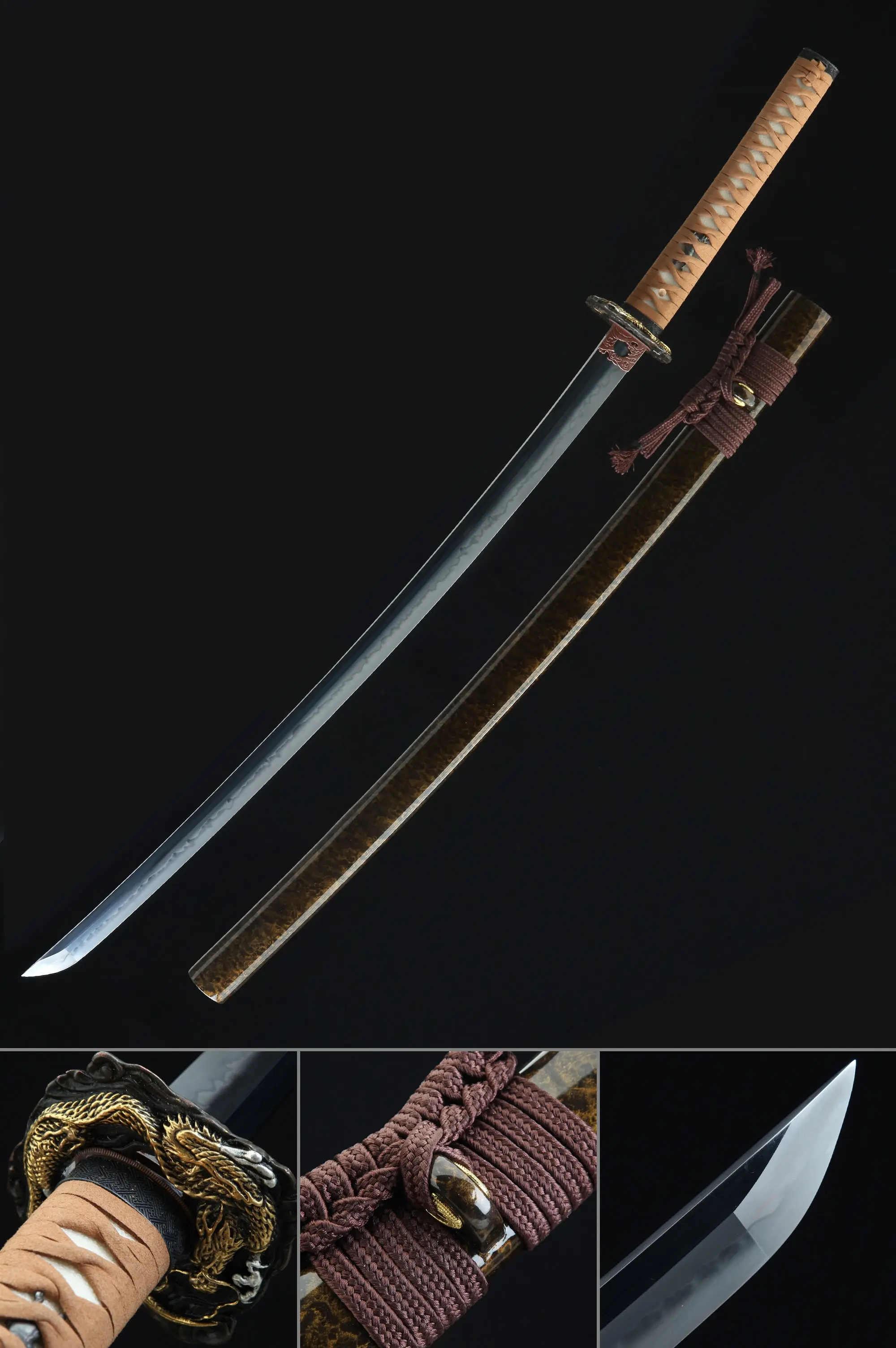 Real Katana | High-performance Handmade Full Tang Samurai Sword T10 ...