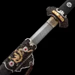 Tang Dao | Handmade Chinese Tang Dao Sword With Black Rayskin Scabbard ...