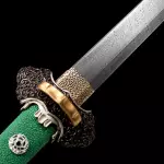 Tang Dao | Handmade Chinese Tang Dao Sword With Green Rayskin Scabbard ...
