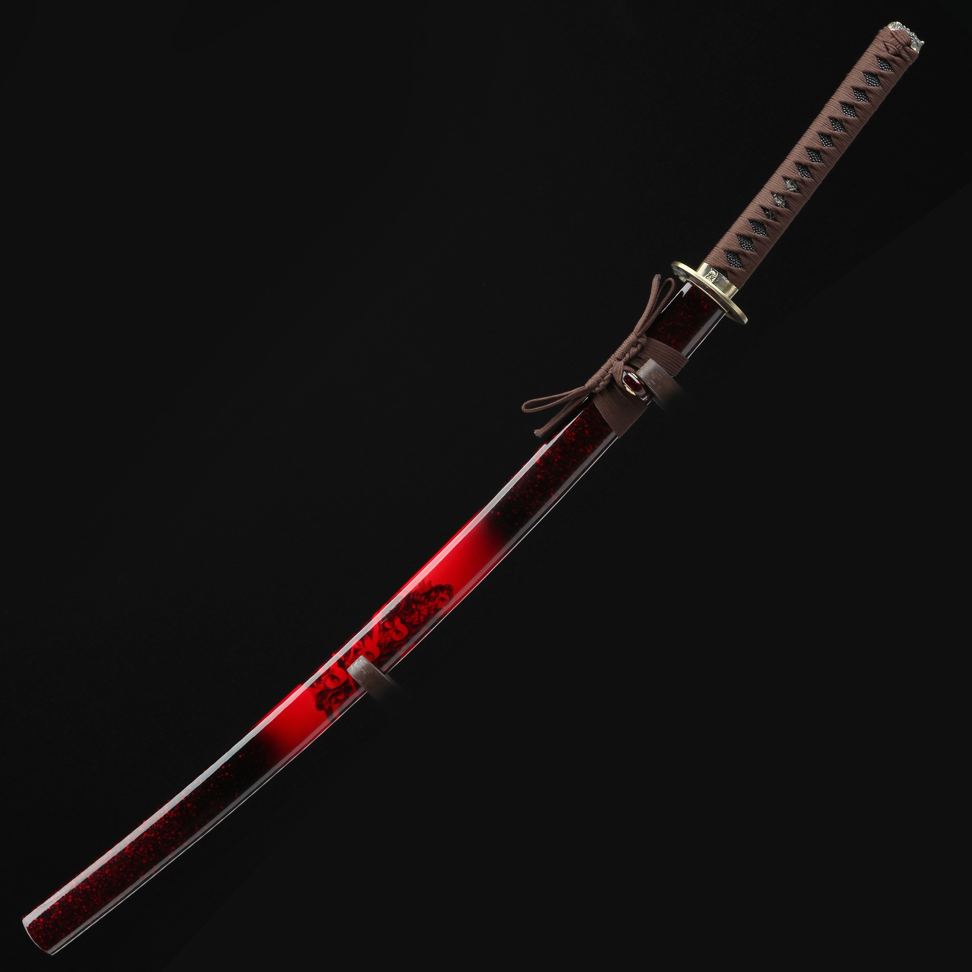 Spring Steel Katana 1095 Carbon Steel Katana With Blue Blade Gold Spring Steel Katana 1095 Carbon Steel Katana With Blue Blade Gold