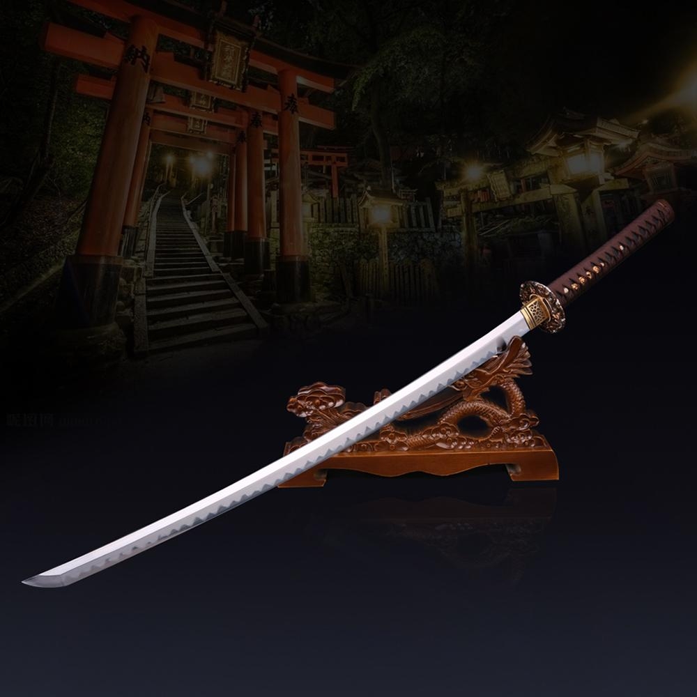 Handmade Dragon Katana T10 Carbon Steel Real Japanese Samurai Sword ...