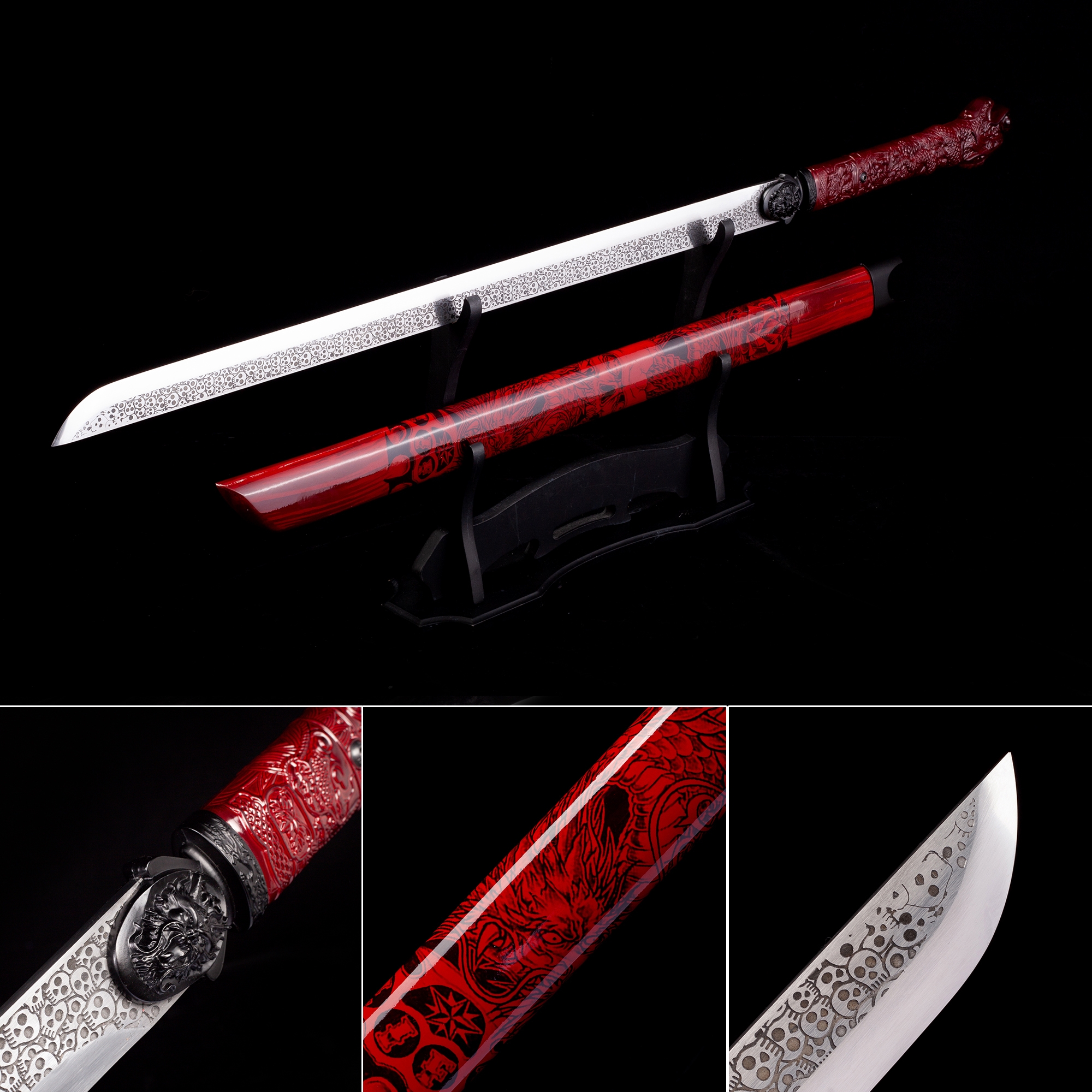 Handmade Chokuto Ninjato Straight Sword High Manganese Steel No Guard ...