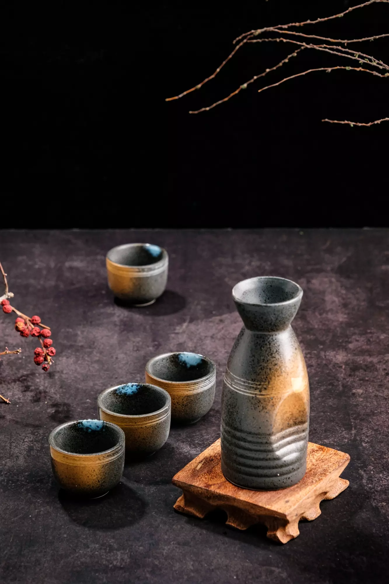 Vintage Sake Set | Japanese Saki Sake Set With 1 Sake Carafe Bottle And ...