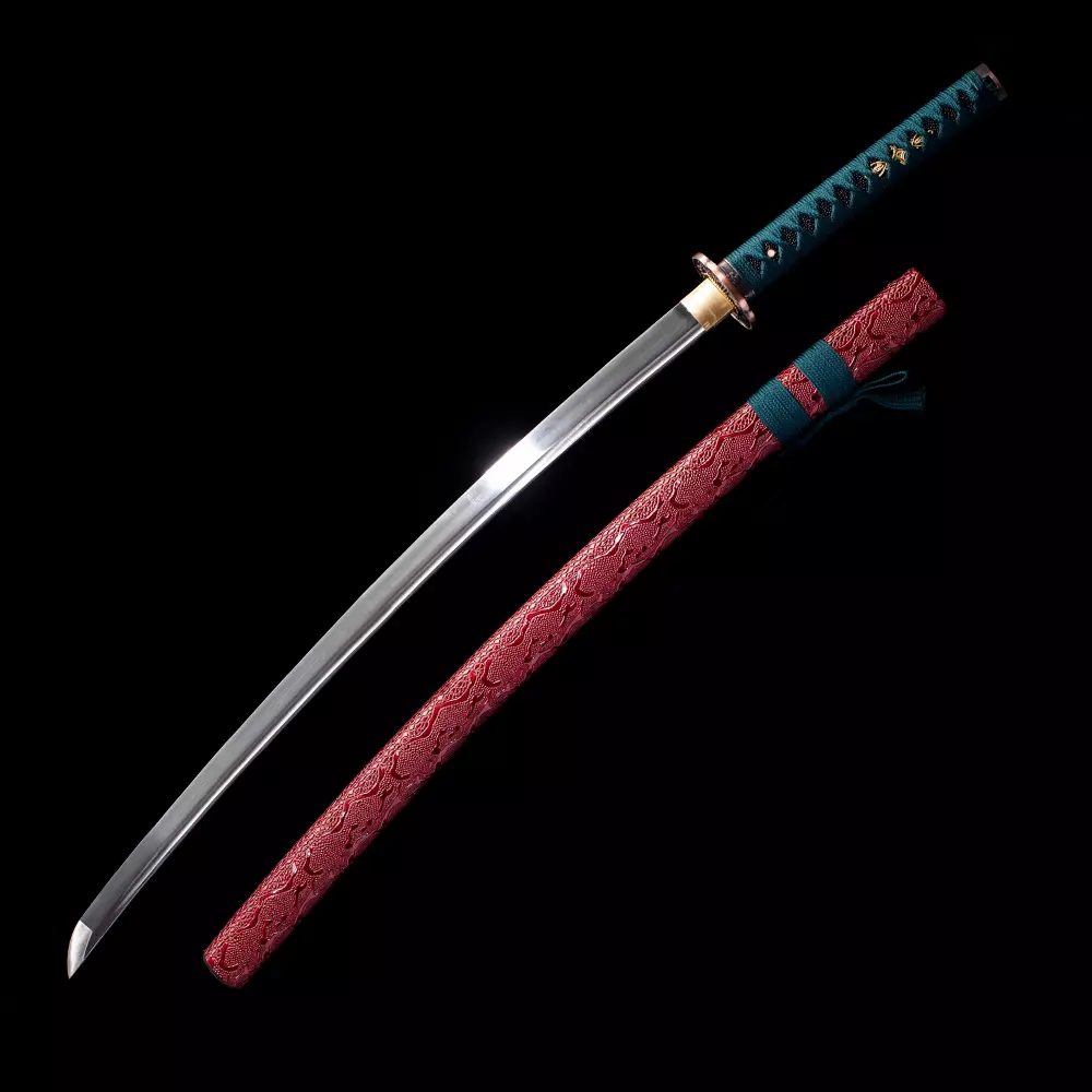 Handmade High Manganese Steel Japanese Katana Swords With Black Leather ...