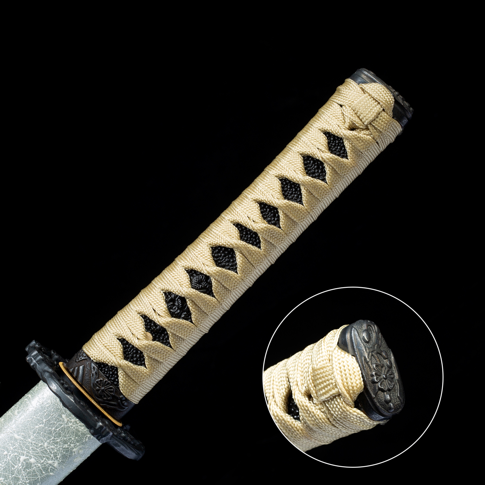 Handmade High Manganese Steel Black Blade Japanese Wakizashi Swords ...