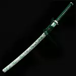Green And White Katana | Handmade Japanese Katana Sword With Green And ...