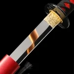 Red Katana | Handcrafted Japanese Samurai Sword 1095 Carbon Steel With ...