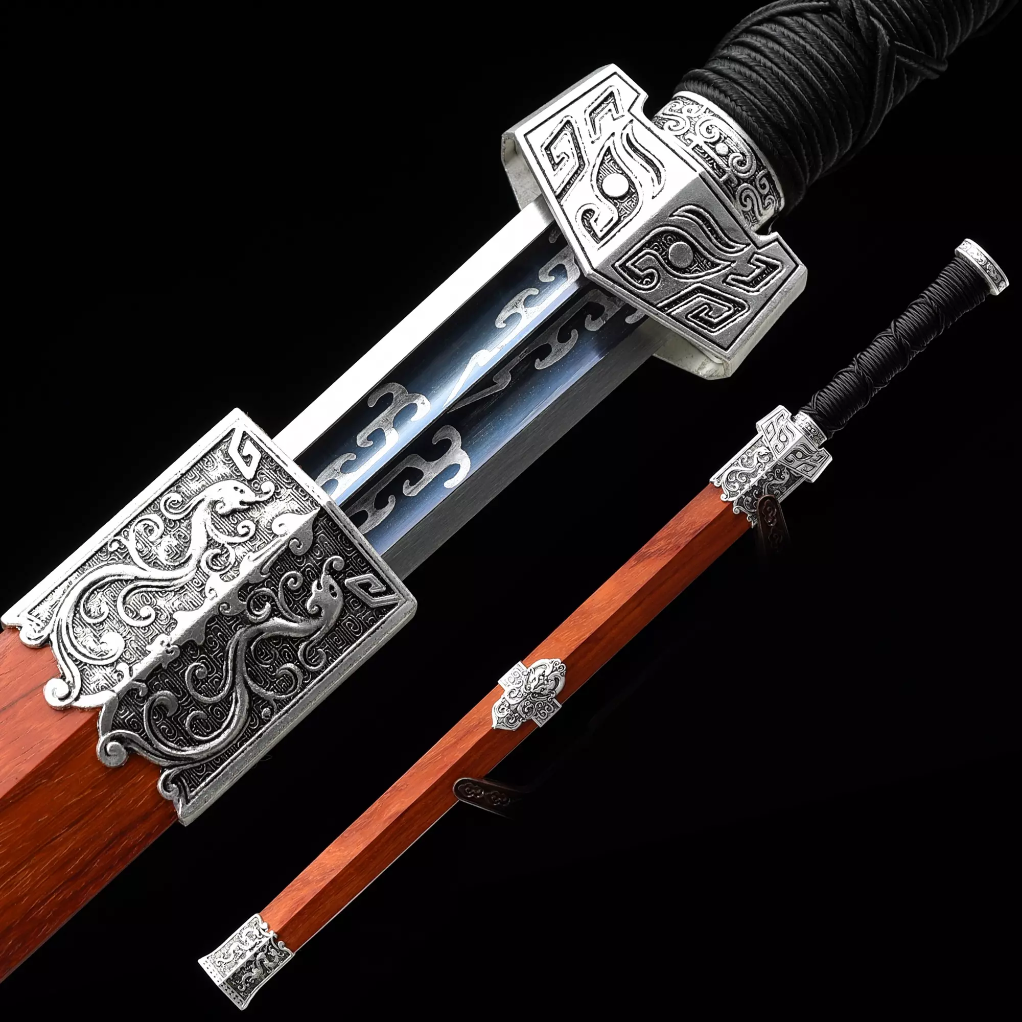 Chinese Han Sword | Handmade High Manganese Steel Blue Blade Chinese ...
