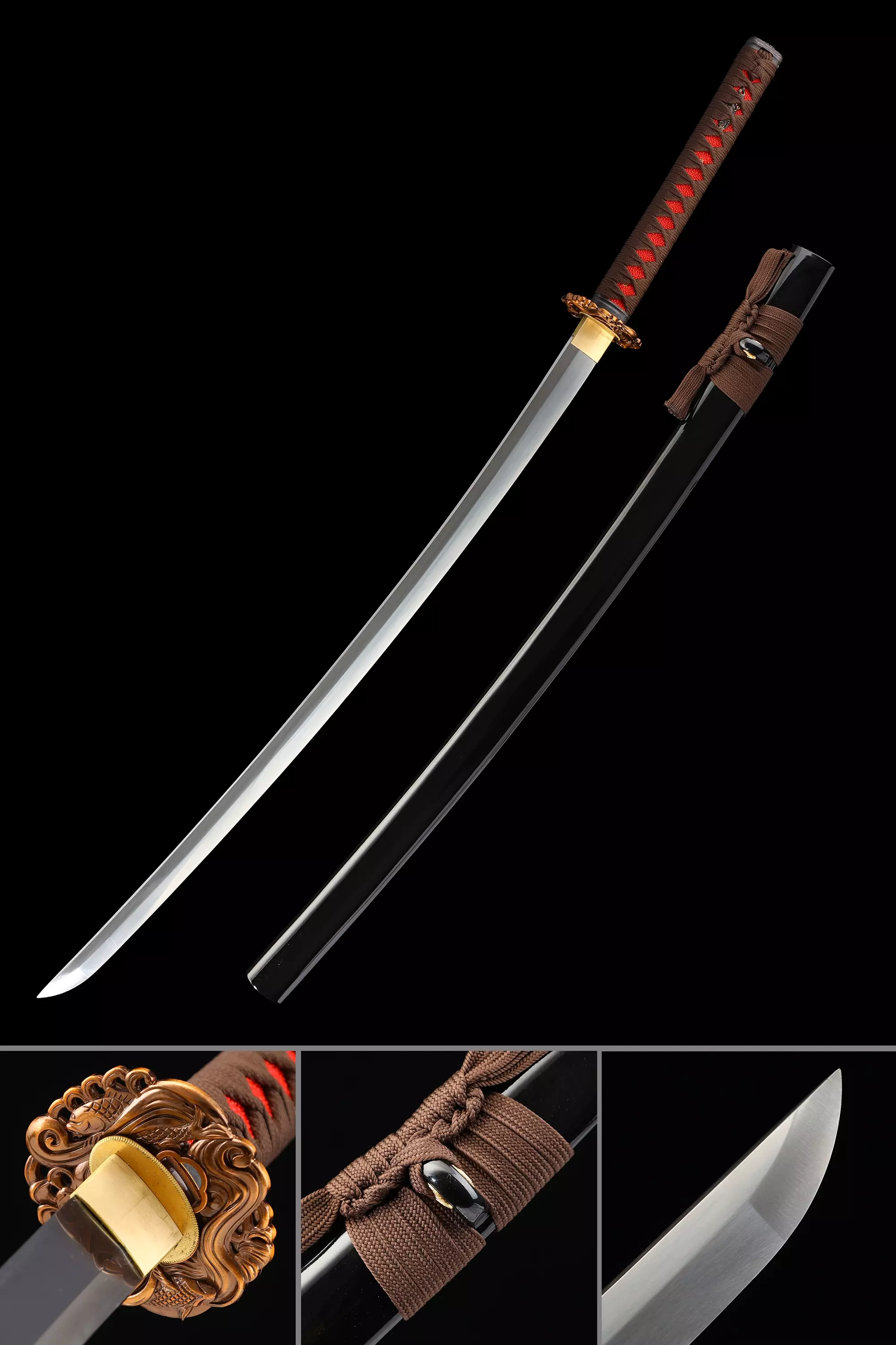 Full Tang Katana | Handmade Japanese Samurai Sword High Manganese Steel ...