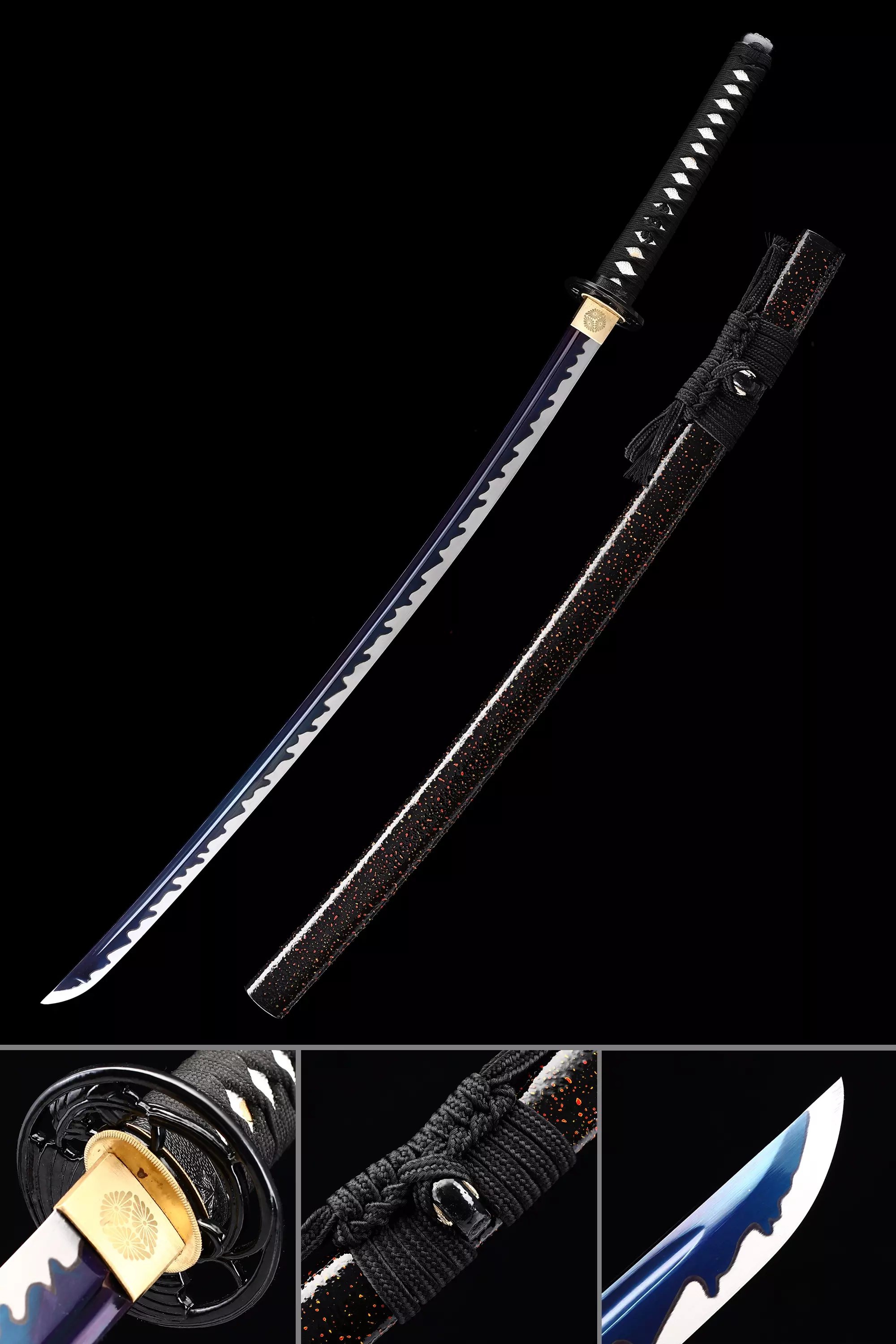 Blue Blade Katana | Handmade Japanese Samurai Sword High Manganese ...